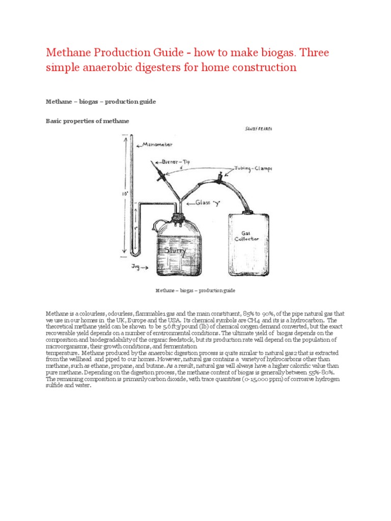 Methane Production Guide | PDF | Natural Gas | Anaerobic Digestion