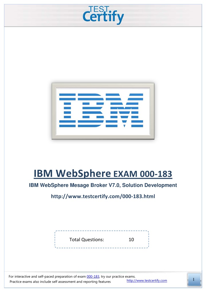 Free IBM 000 183 Practice Test | PDF | Information Technology ...