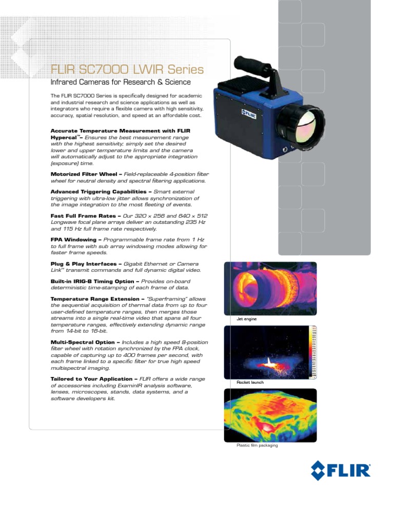 Sc7000 Lwir Datasheet - Flir | PDF | Camera | Infrared