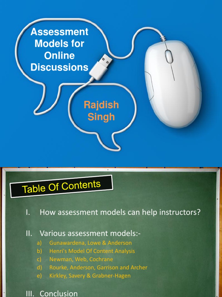 Assessment Models For Online Discussions | PDF | Educational Assessment ...