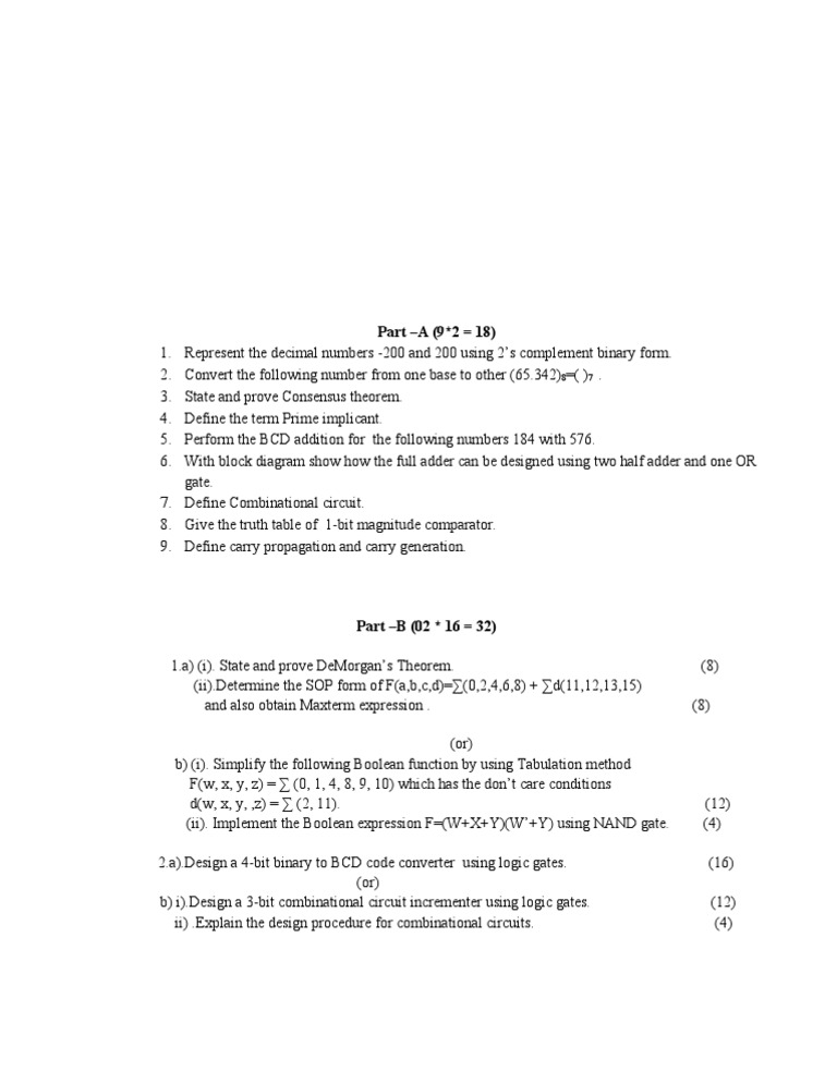 Digital Logic Design and Theorems Guide | PDF | Teaching Methods ...