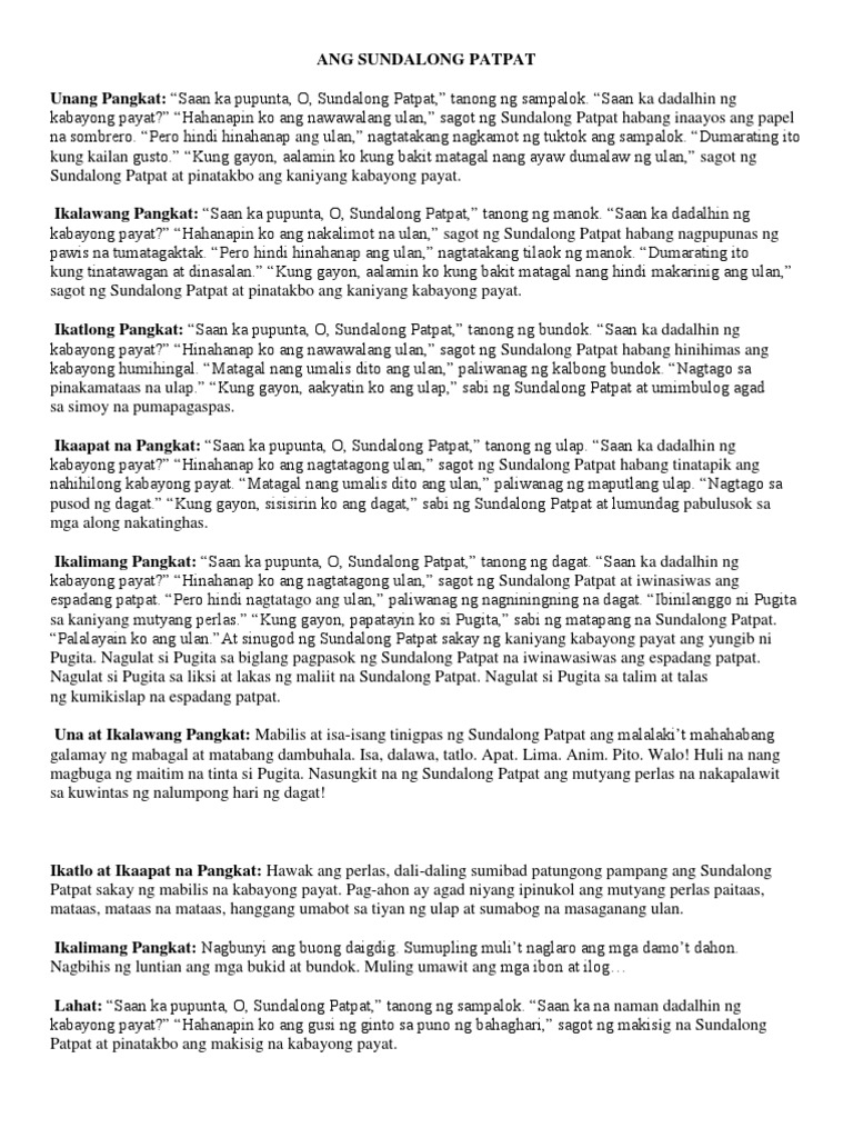 Ang Sundalong Patpat | PDF