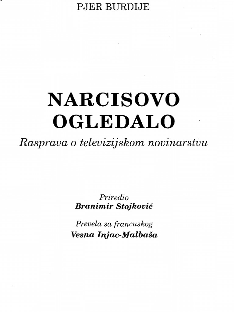 Narcisovo Ogledalo - Pjer Burdije | PDF