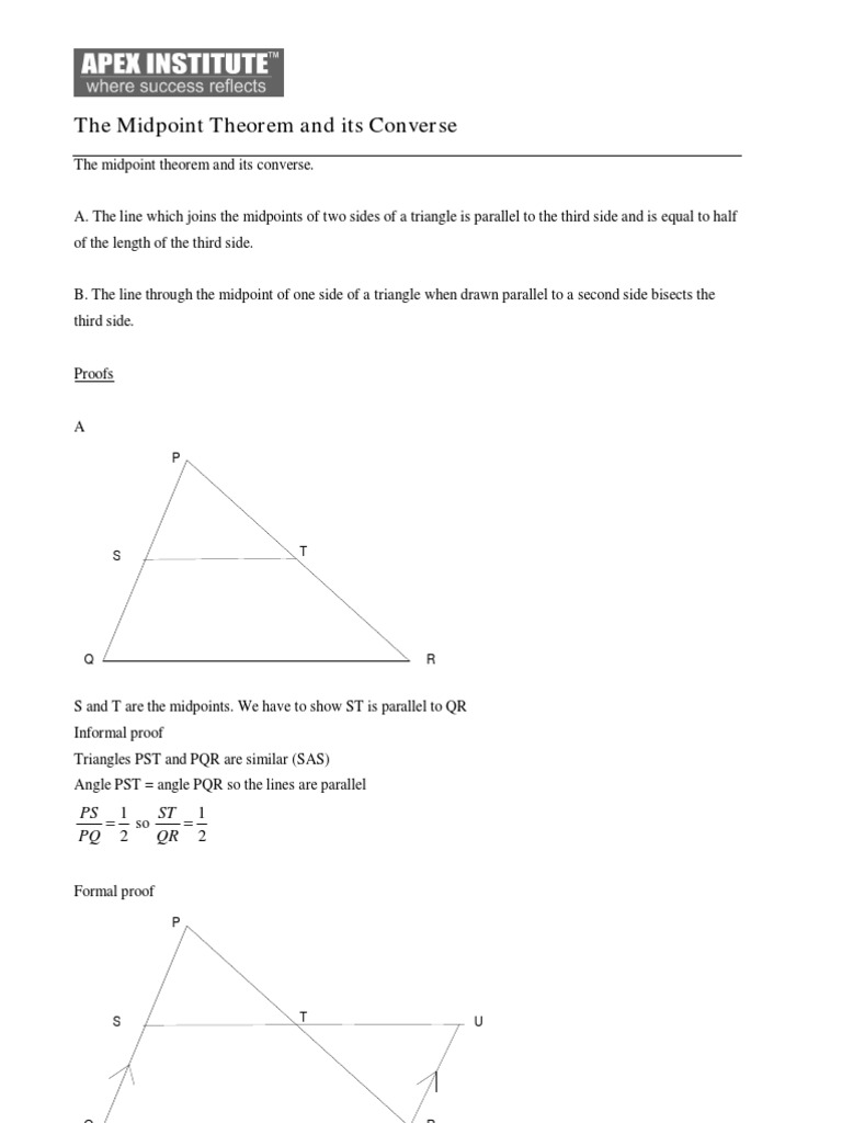 Midpoint Theorem | PDF