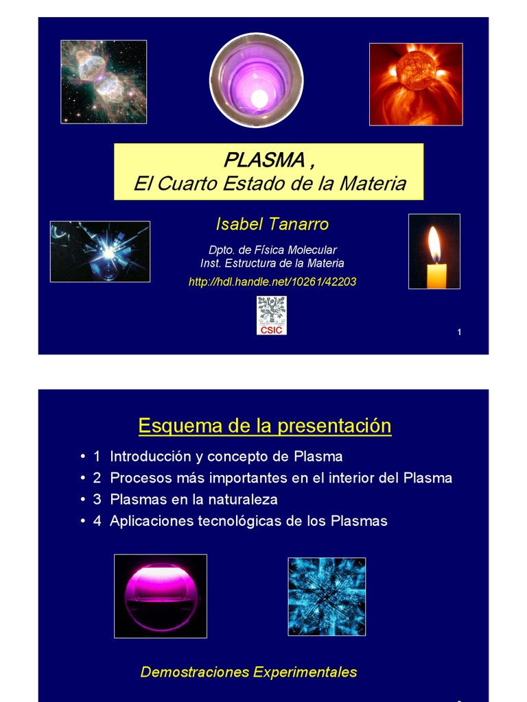Conceptos y Aplicaciones del Plasma | PDF | Plasma (Física) | Electrón