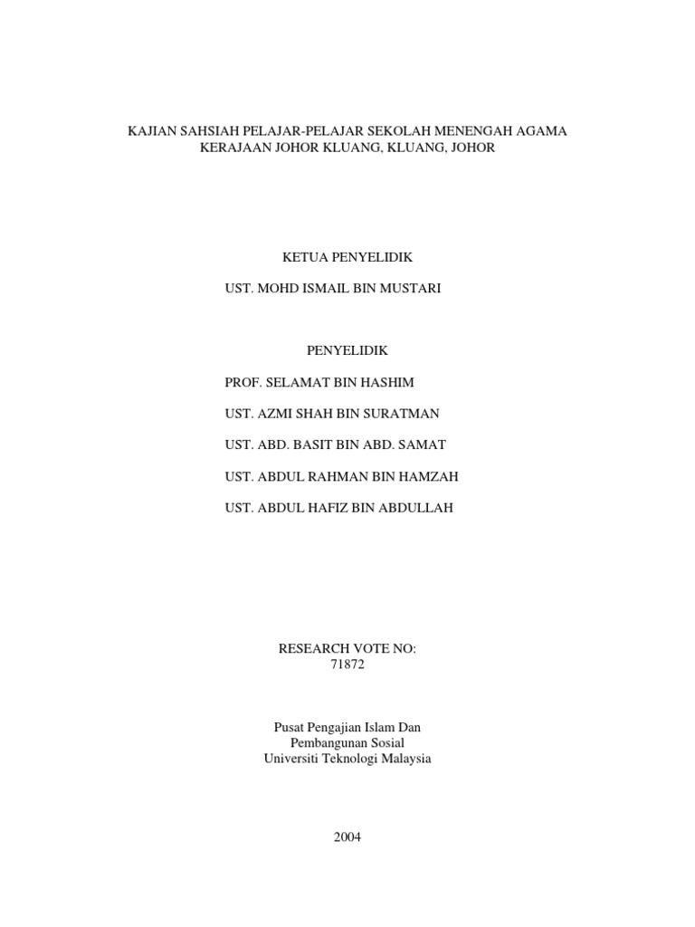 Pembentukan Sahsiah | PDF