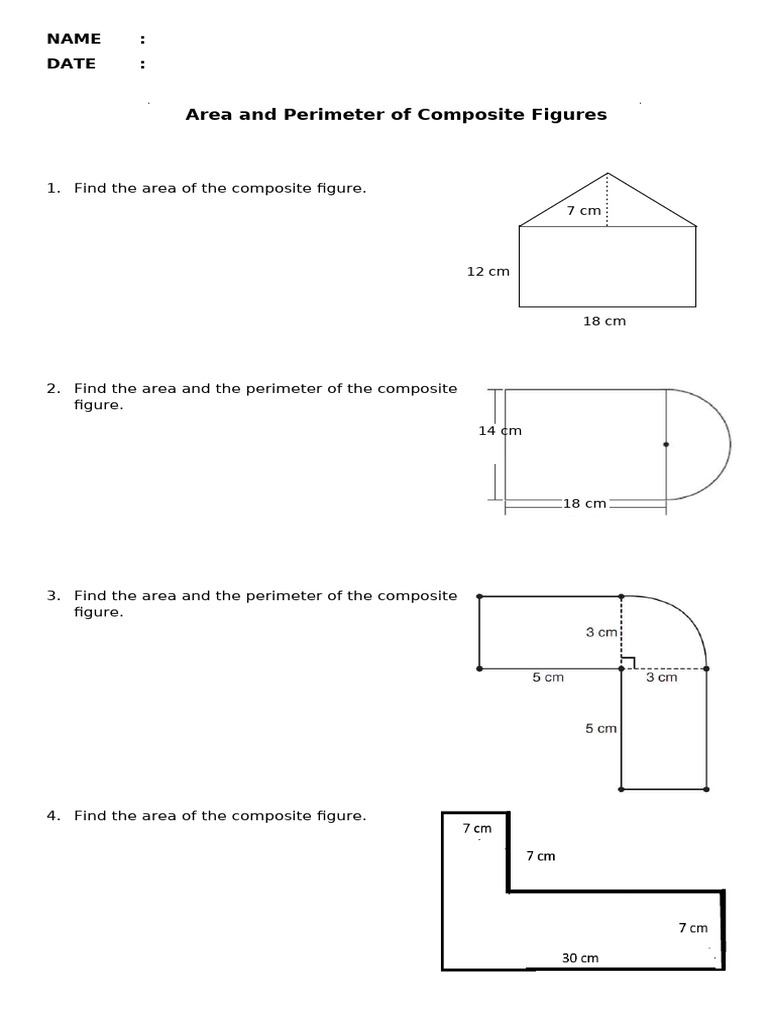 Area and Perimeter of Composite Figures (Noland) | PDF
