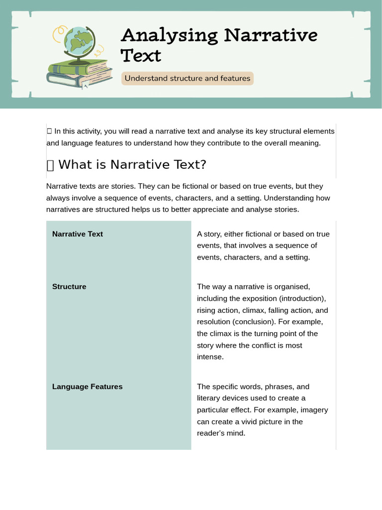 Narrative Close Reading Q&A | PDF