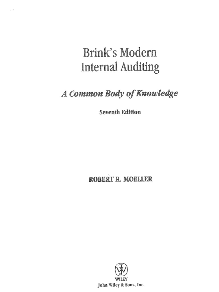 Brinks Modern Internal Auditing Part 1 | PDF