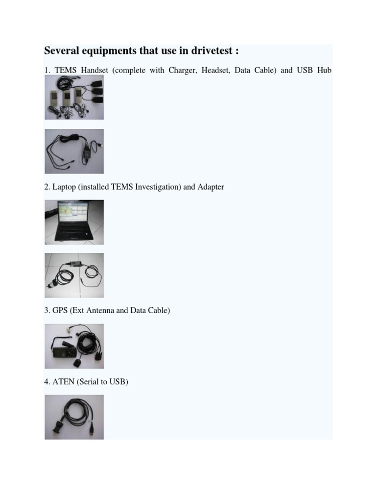 TEMS 2G Drivr Test Procedure | PDF | Usb | Image Scanner