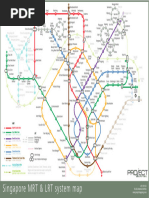 Singapore MRT/LRT System Map 2024 | PDF | Land Transport | Rail Transport