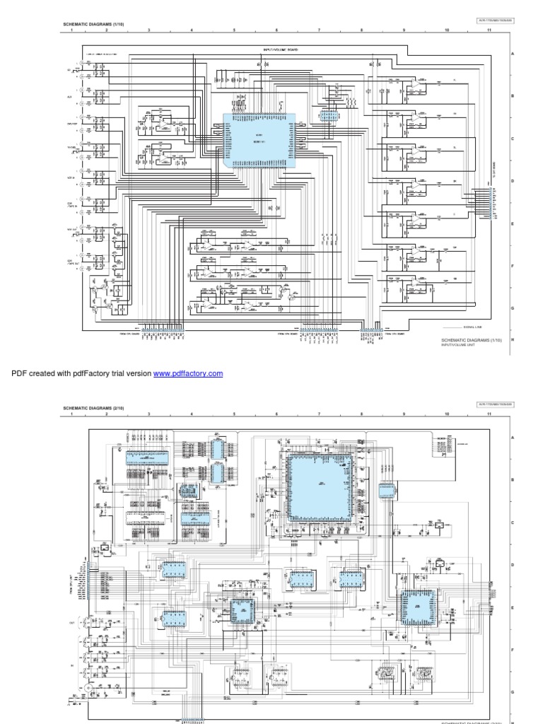 Denon AVR-1705 Schematic Diagrams | PDF | Computers