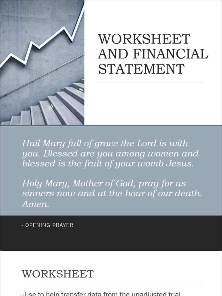 Worksheet and Financial Statement | PDF
