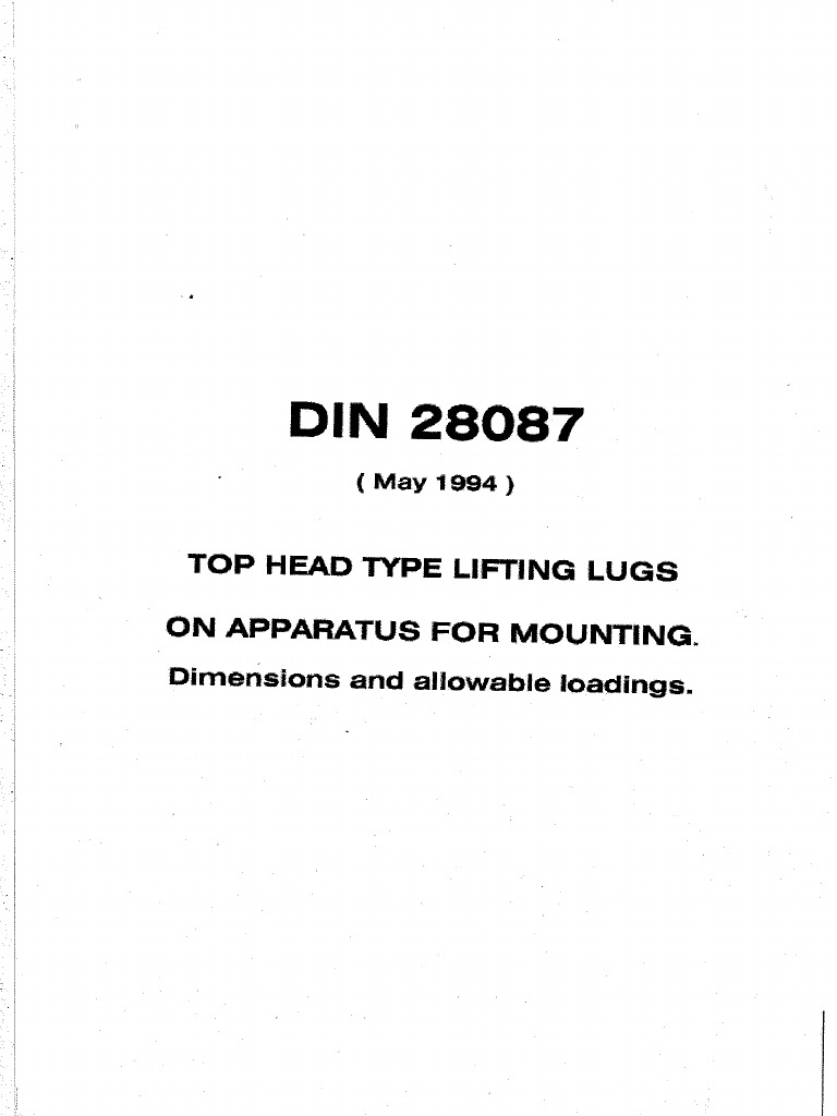 Orejas de Izaje TT 702 DIN 28087 | PDF