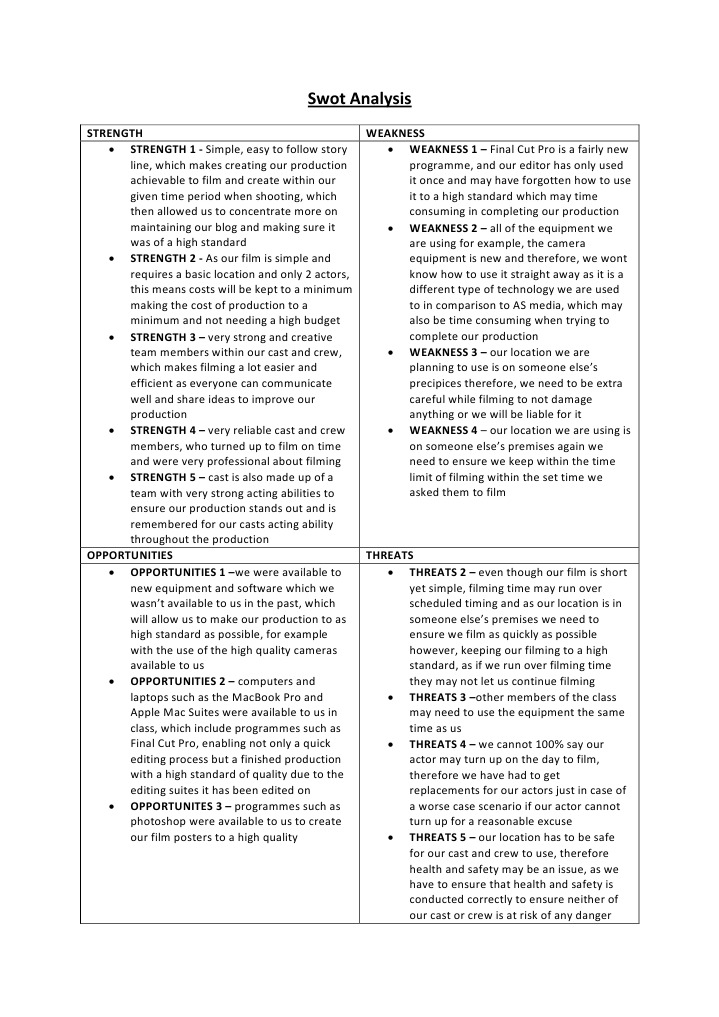 Swot Analysis | PDF | Swot Analysis | Safety