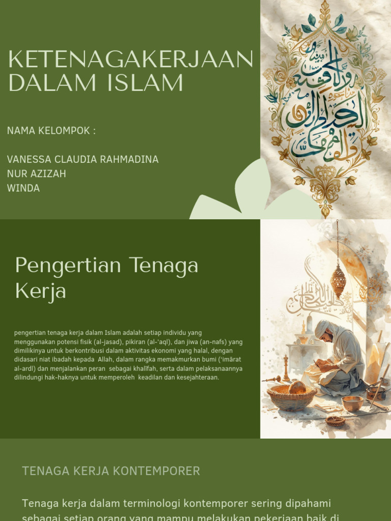 PPT Pengertian Tenaga Kerja Dalam Islam | PDF