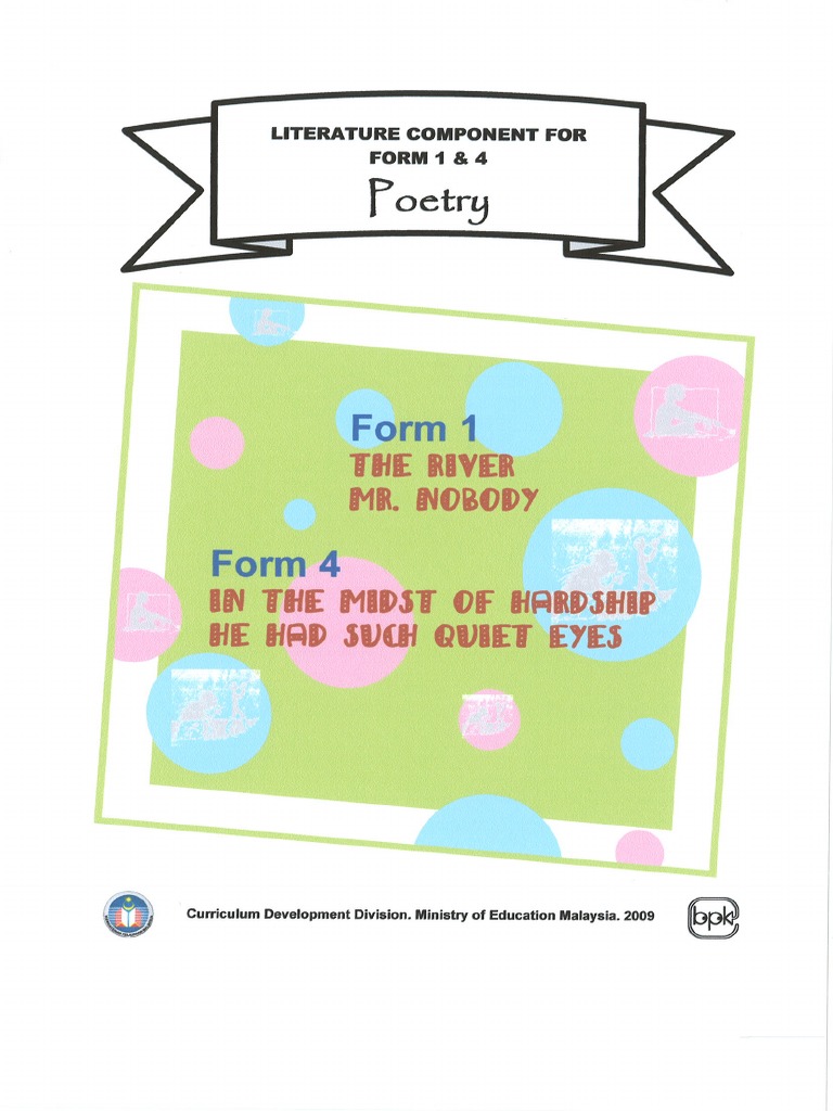 Poetry Form 1 - River & MR Nobody | PDF