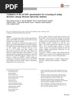 SCOFF Questionnaire for Eating Disorders | PDF | Self-Improvement