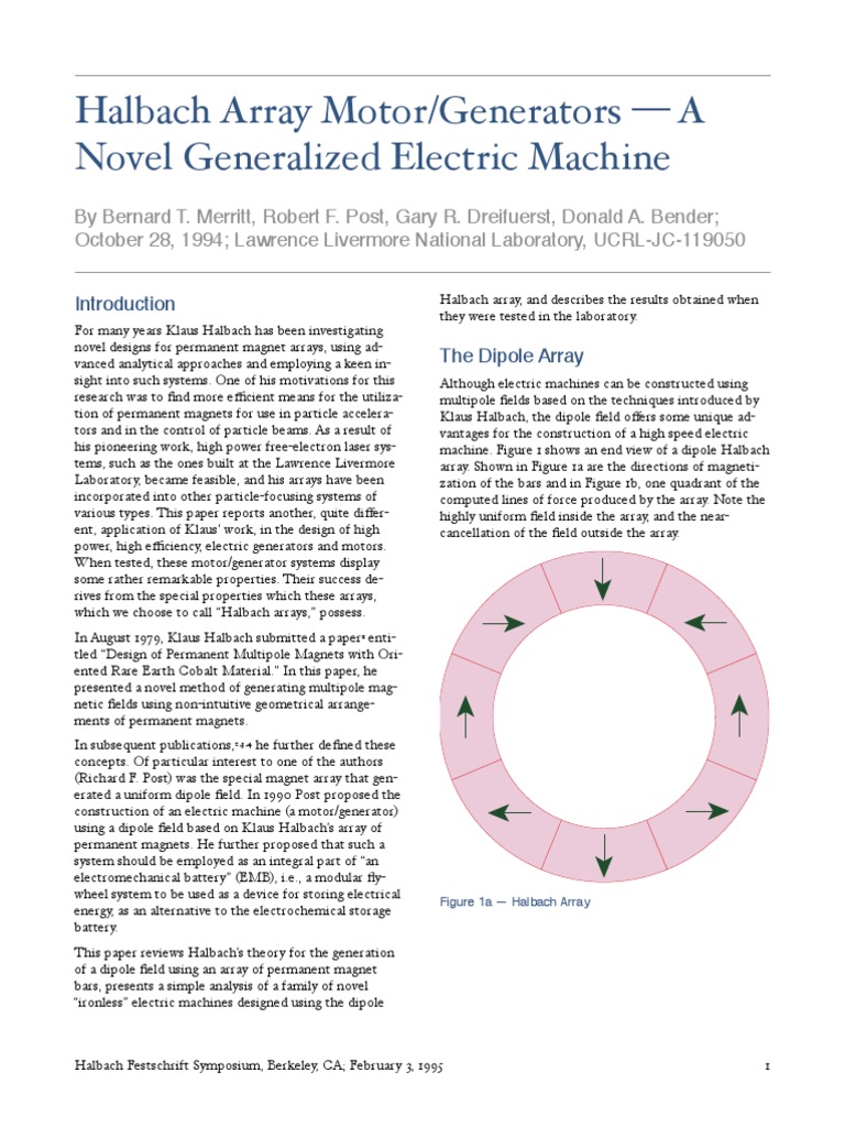 Halbach Array Motor | PDF | Alternating Current | Inductance