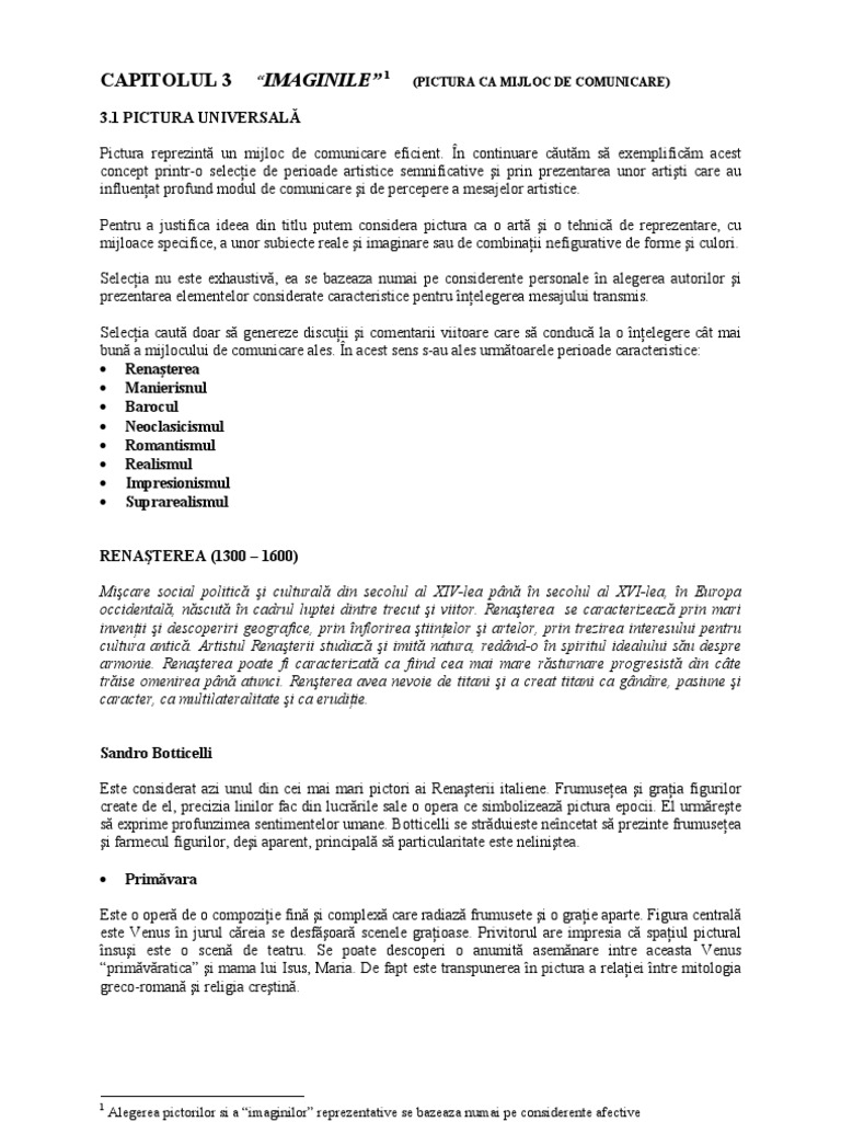 Istoria Picturii | PDF