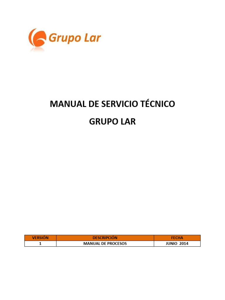 Manual de Servicio Técnico Grupolar (1) | PDF | Gestión de recursos ...
