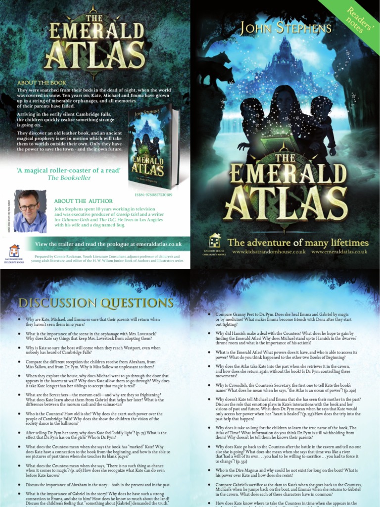 Reading Group Questions - The Emerald Atlas by John Stephens | PDF