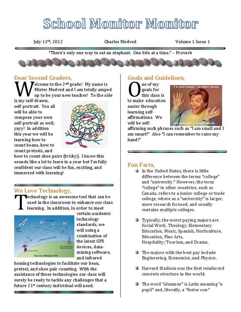 School Monitor Monitor - FINAL | PDF | Cognition | Communication