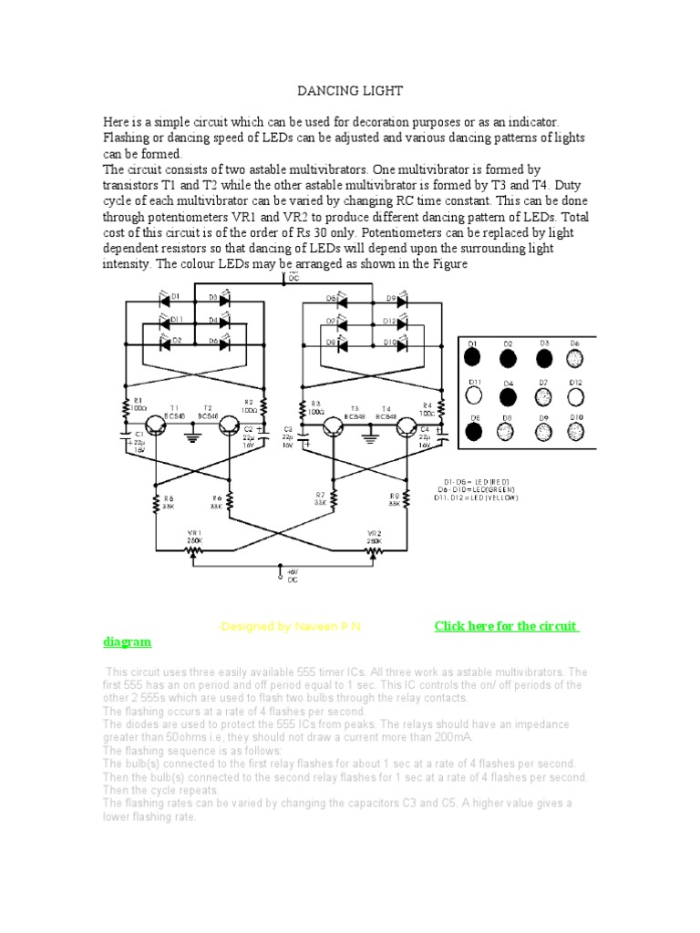 Dancing Light | Download Free PDF | Electronic Circuits | Logic Gate