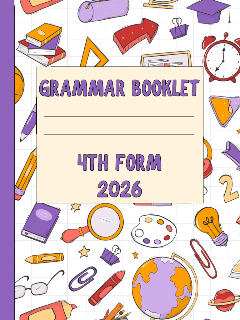4° - Grammar Booklet 2026 | PDF | Question | Language Mechanics