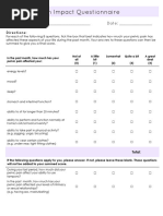 PUF Scale for Interstitial Cystitis | PDF | Urinary Tract Infection ...
