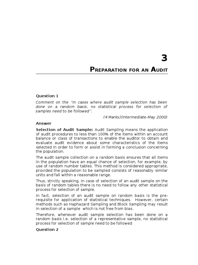 Chap-3-Preparation For An Audit | PDF | Financial Audit | Audit