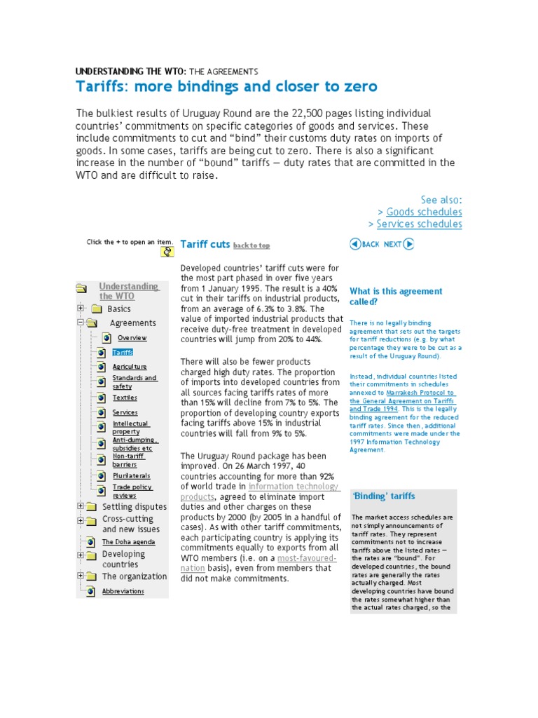 Understanding The Wto | PDF | World Trade Organization | Tariff