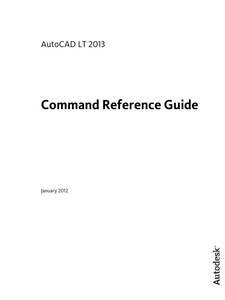 AutoCAD LT 2013 Command Reference Guide | PDF | Autodesk | Auto Cad