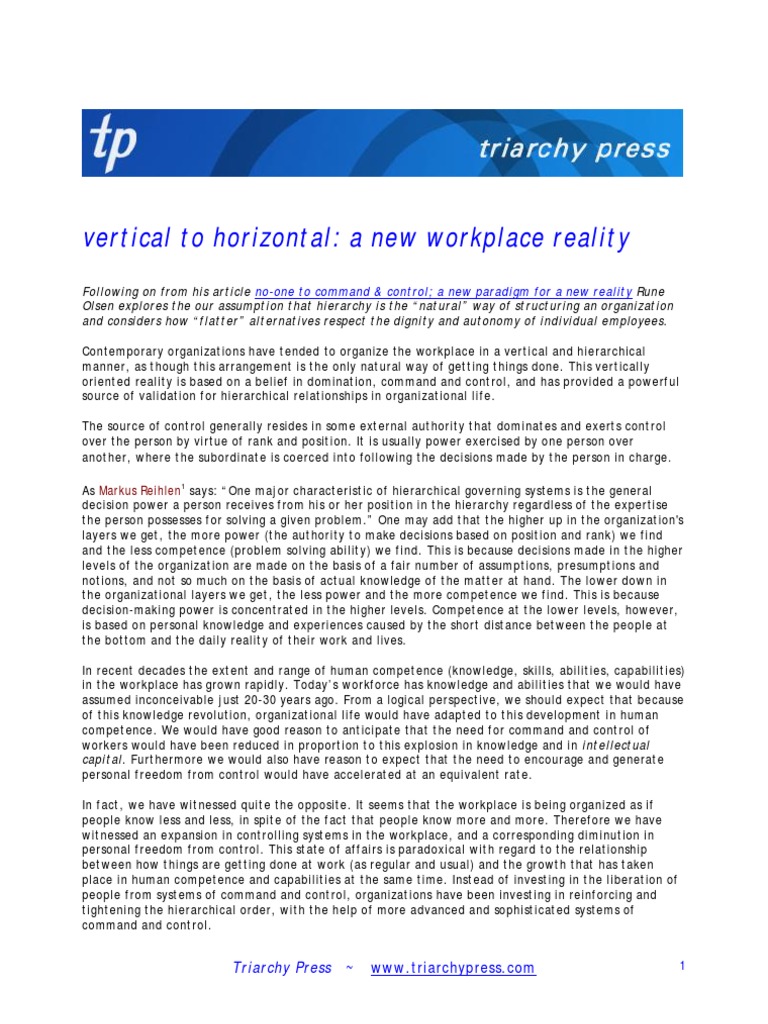 Vertical and Horizontal-relationship | Hierarchy | Leadership