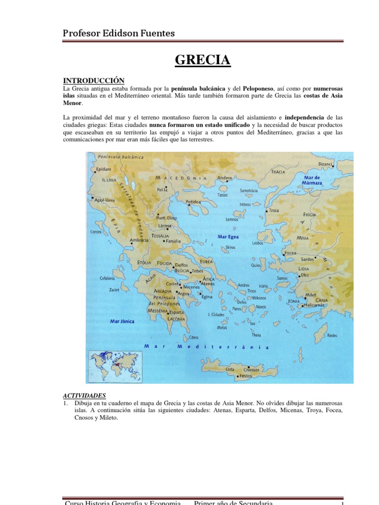 Material Cultura Grecia - Actividades | PDF | Esparta | Antigua Grecia