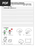UKG Maths and English Syllabus 2025-26 | PDF