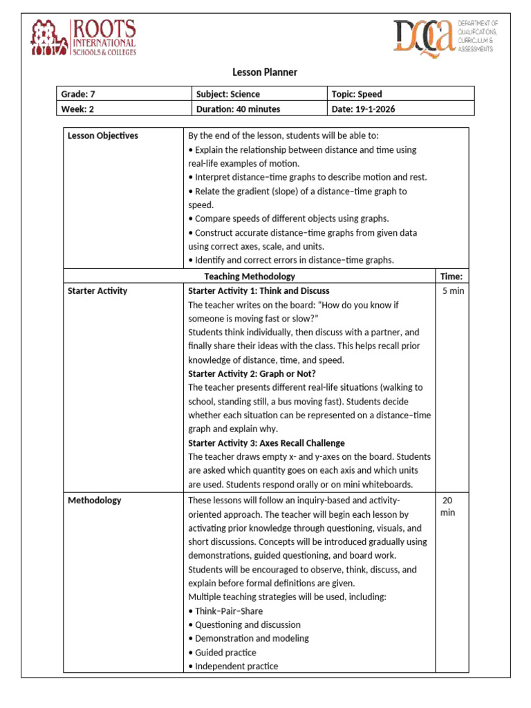 Grade 7 Week 2 Lesson Plan | PDF | Teachers | Slope