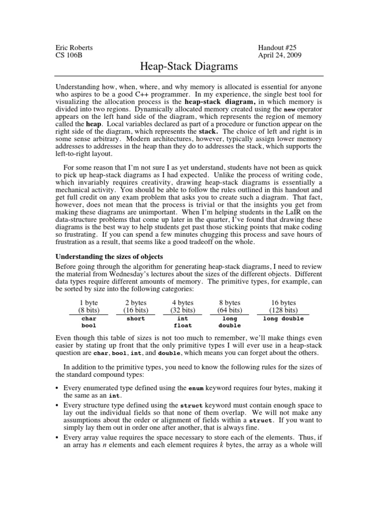 25 Heap Stack Diagrams | PDF | Computers