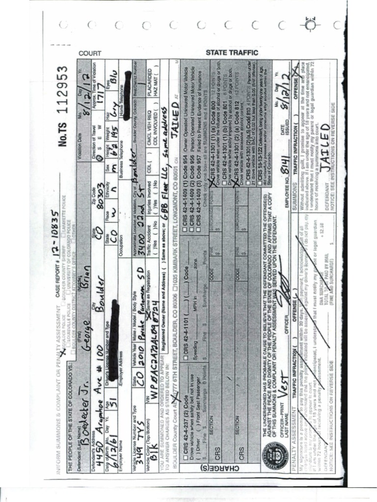 George Boedecker JR Police Report Supplementary Document | PDF ...