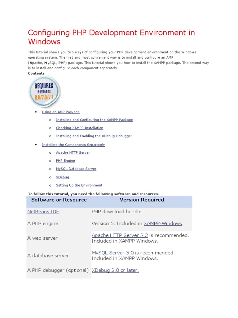 Configuring PHP Development Environment in Windows | PDF | Php | Apache ... Configuring PHP Development Environment in Windows | PDF | Php | Apache ...