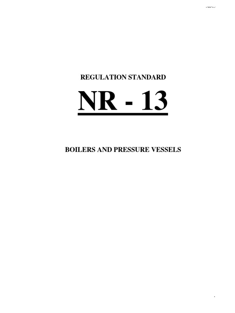 NR13 Brazilian Pressure Vessel Code in English | PDF | Boiler | Safety
