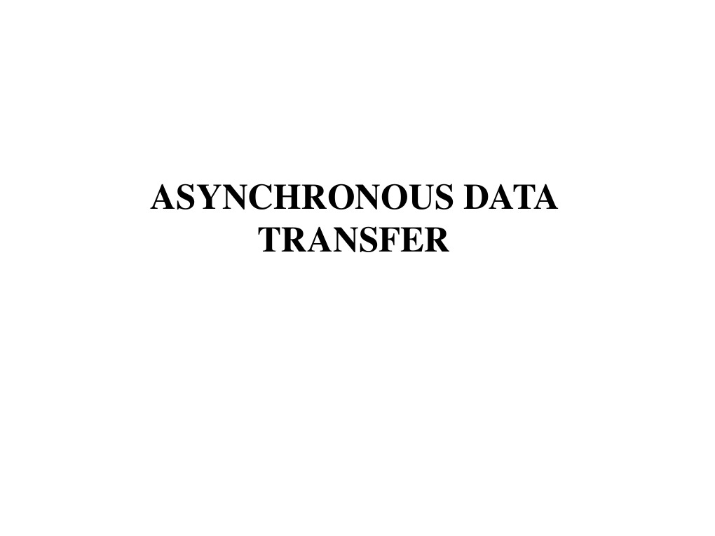 Asynchronous Data Transfer | PDF