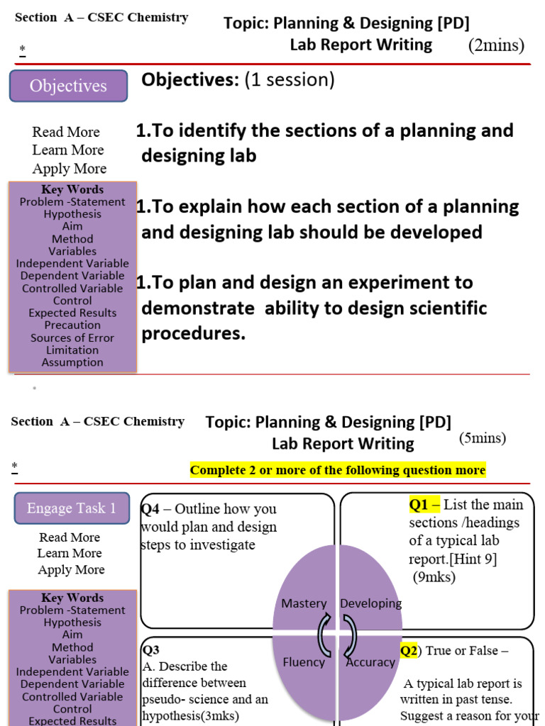 planning and Designing Labs | PDF | Experiment | Hypothesis