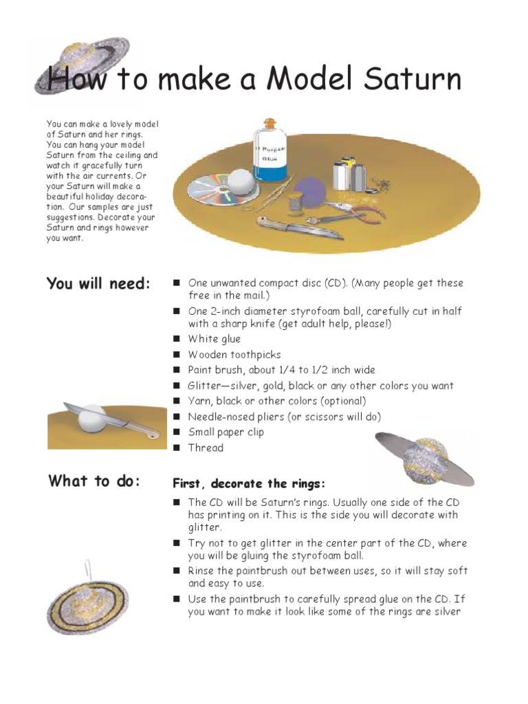 Saturn Model | PDF | Saturn | Ancient Astronomy