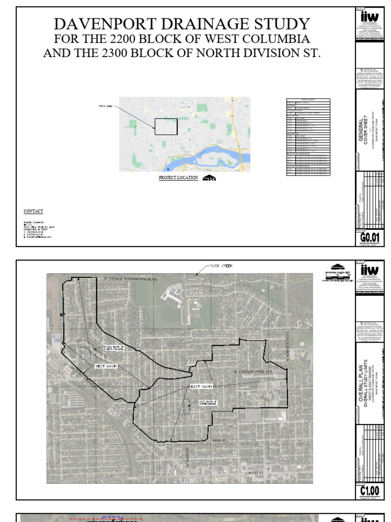 20167 Davenport Drainage Study Plan Set (1 of 2) | PDF | Storm Drain