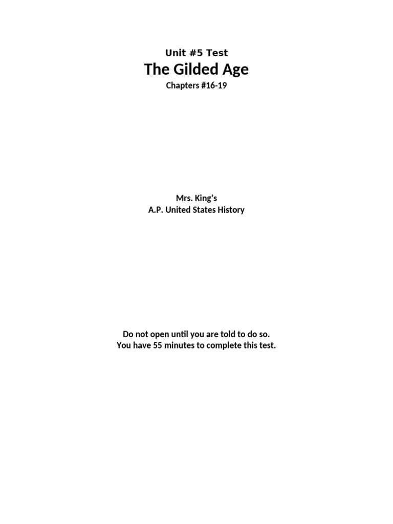 Unit #5 Test | PDF