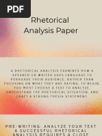 AP Lang Rhetorical Analysis Essay Guide | PDF | Rhetoric | Essays