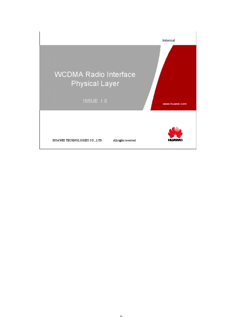 01 Huawei WCDMA Radio Interface Physical Layer | PDF | High Speed ...