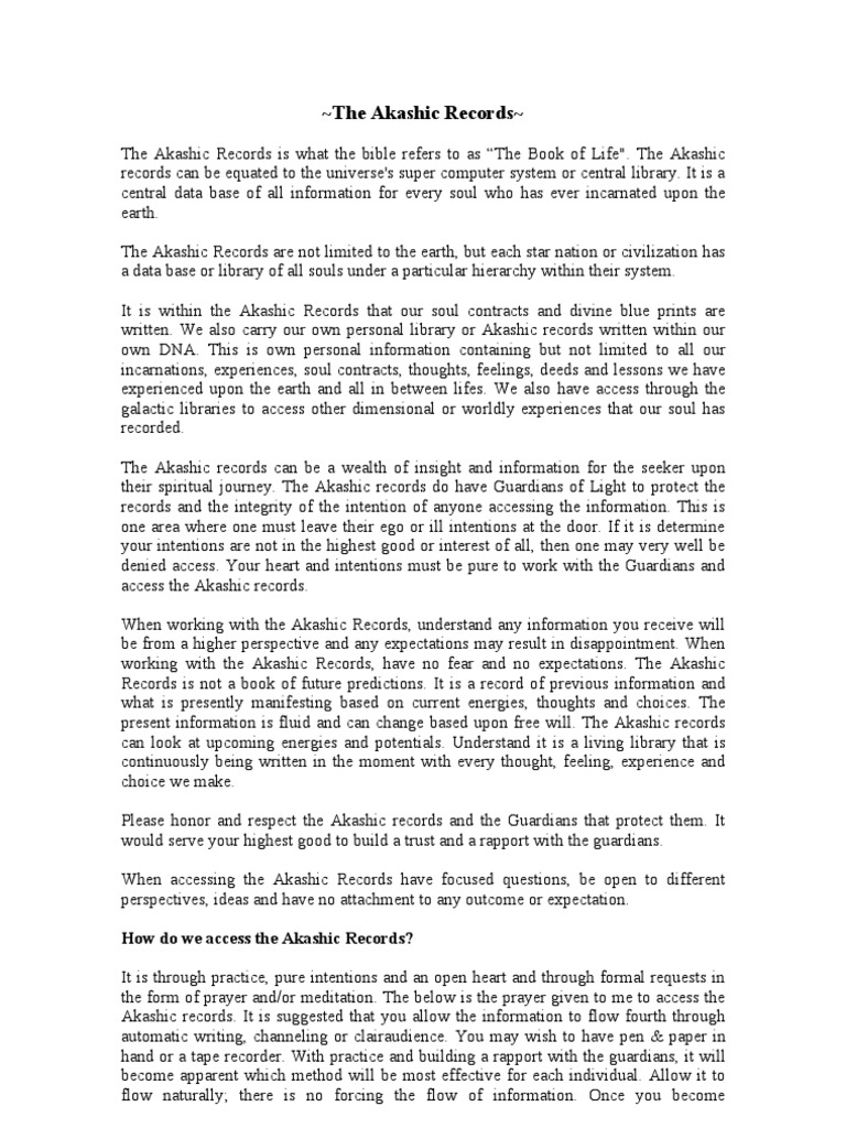 Akashic Records | Faith Healing | Prayer