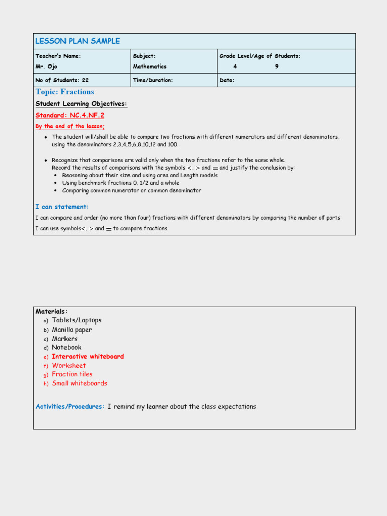 RIC002 Lesson Planning | PDF | Human Communication | Cognition